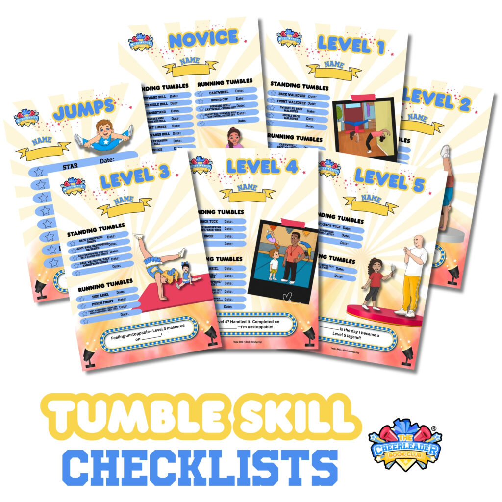 Jump & Tumble Cheerleading Skill Checklist – Printable Progress Tracker ...